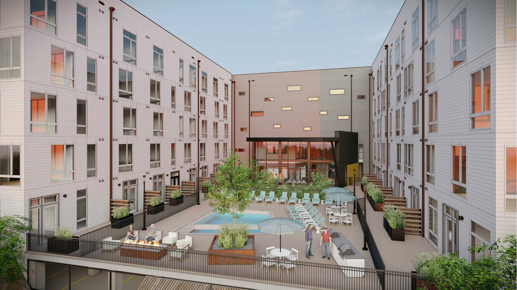 Rigsbee-Rendering-Courtyard-01 - Clancy & Theys Construction